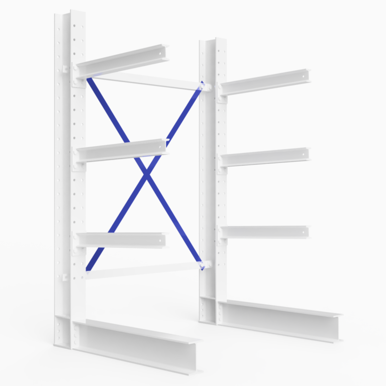 Cantilever Racking X-Braces 96" Wide x 60" High | U.S. Pallet Racks