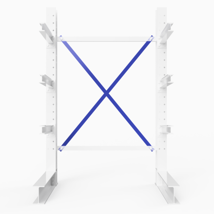 Cantilever Racking X-Braces 96" Wide x 60" High | U.S. Pallet Racks